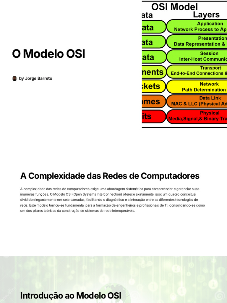 Modelo OSI | PDF | Modelo OSI | Rede de computadores