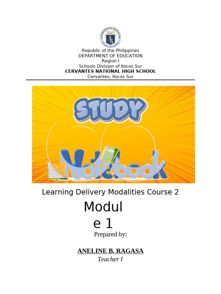 Study-Notebook-Module-1 - Format | PDF | Learning | Cognitive Science