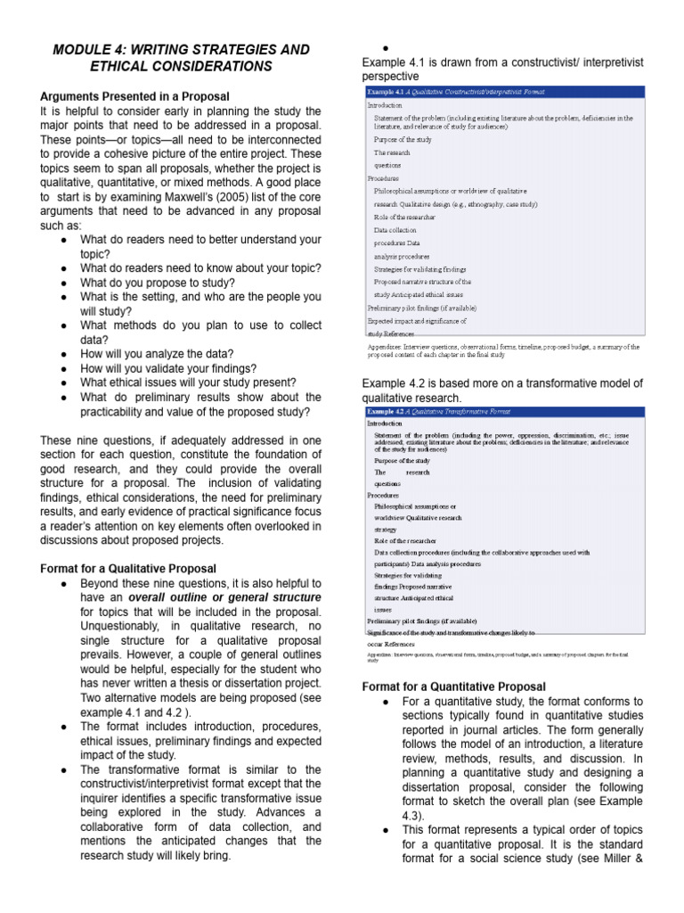 FMP Module 4-7 Handout | PDF | Qualitative Research | Quantitative Research