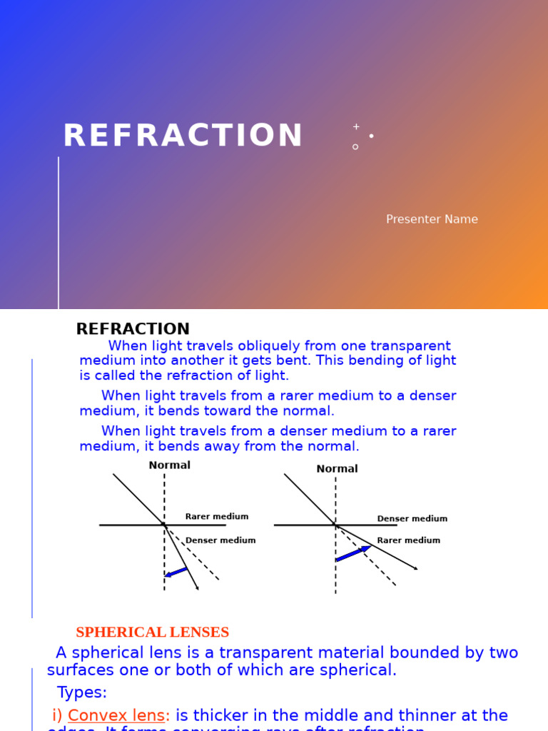 Refraction | PDF | Optical Devices | Optics