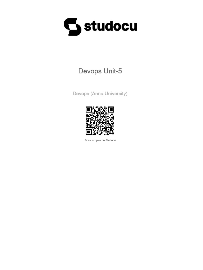 Devops Unit 5 | PDF