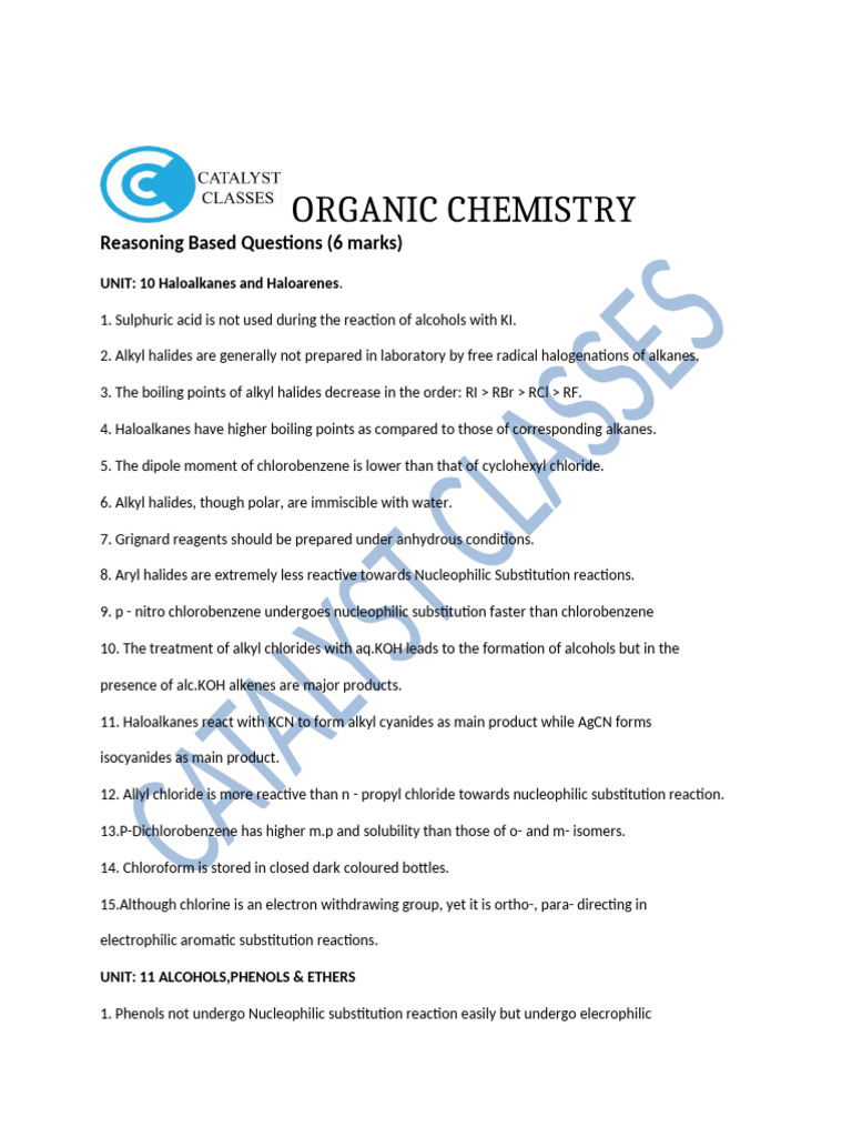 Reasoning Based Questions | PDF | Amine | Ether