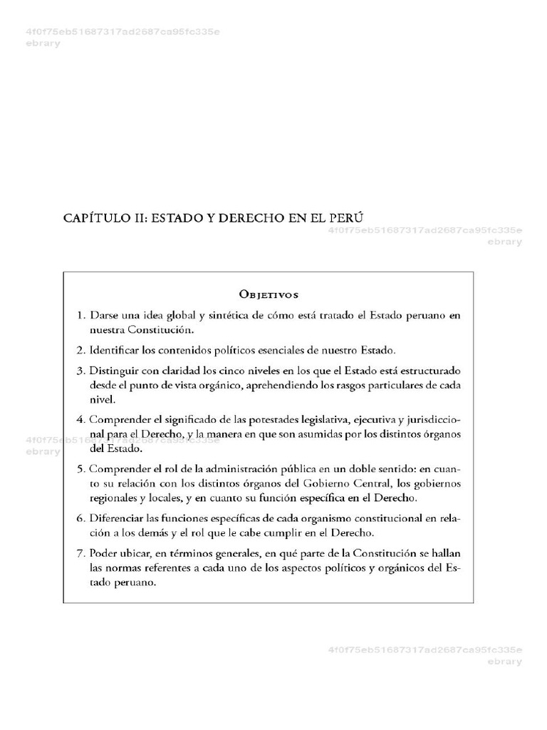 Capítulo II Estado y Derecho en El Perú Seman 10 | PDF | Derechos | Derechos humanos