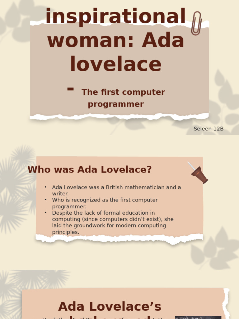 Ada Lovelace | PDF | Science | Mathematics