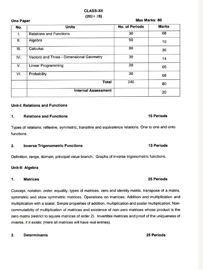 Class XII Mathematics Guide | PDF | Matrix (Mathematics) | Determinant