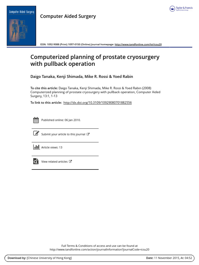 Computerized Planning of Prostate Cryosurgery With Pullback Operation ...