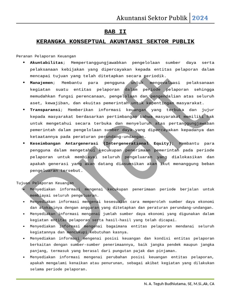 Kerangka Konseptual Akuntansi Sektor Publik | PDF
