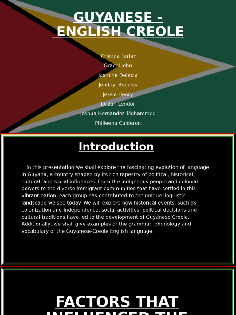 Guyanese - English Creole | PDF | English Language | Guyana