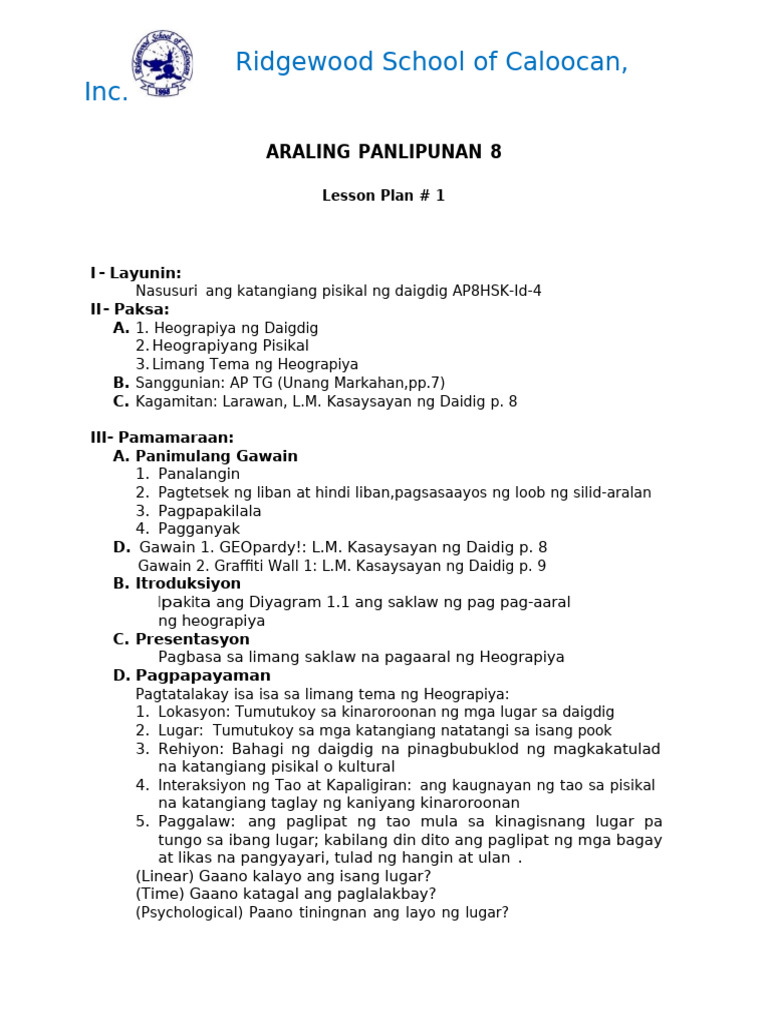Lesson Plan-AP8-T.Marvin | PDF