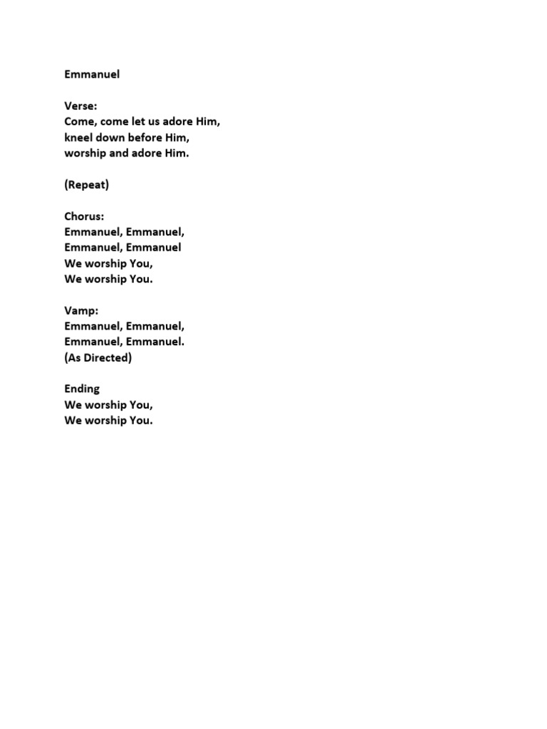 Emmanuel | PDF