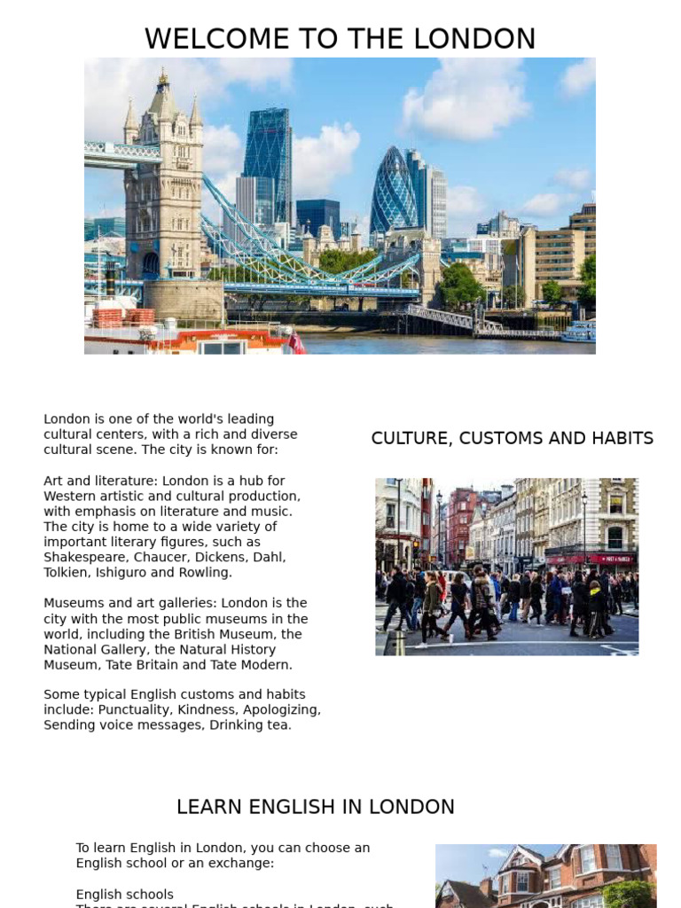 Discover London's Culture and Attractions | PDF | London | English Language