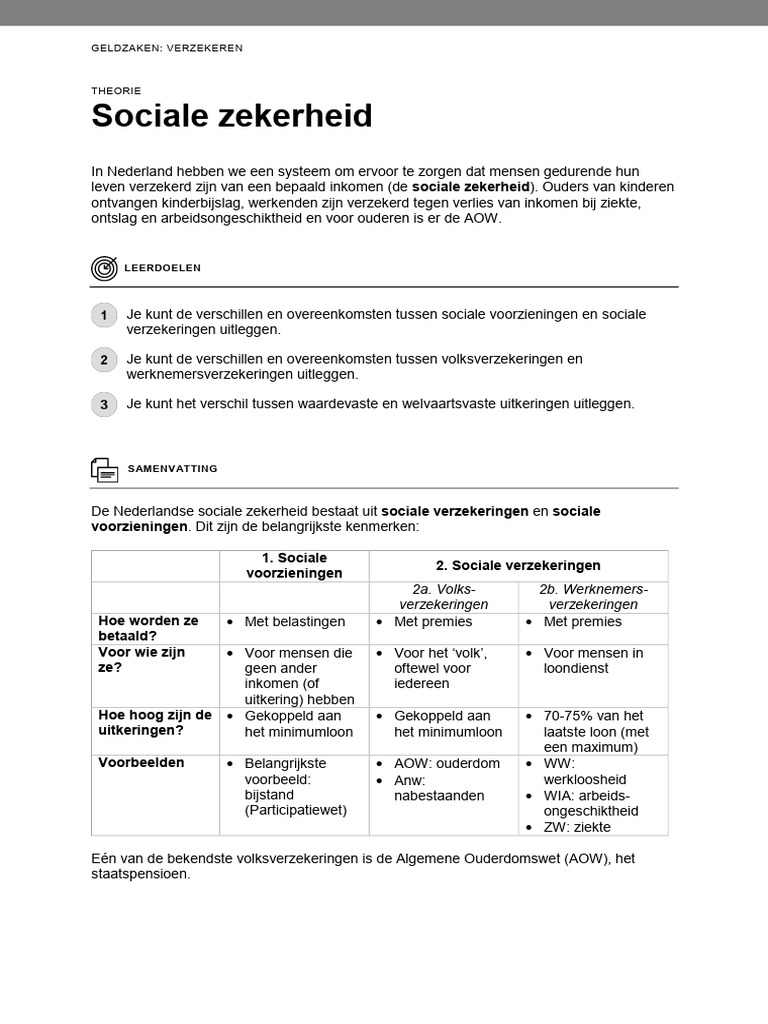 C Samenvatting T10143o05s02 Sociale Zekerheid 1720106364 | PDF