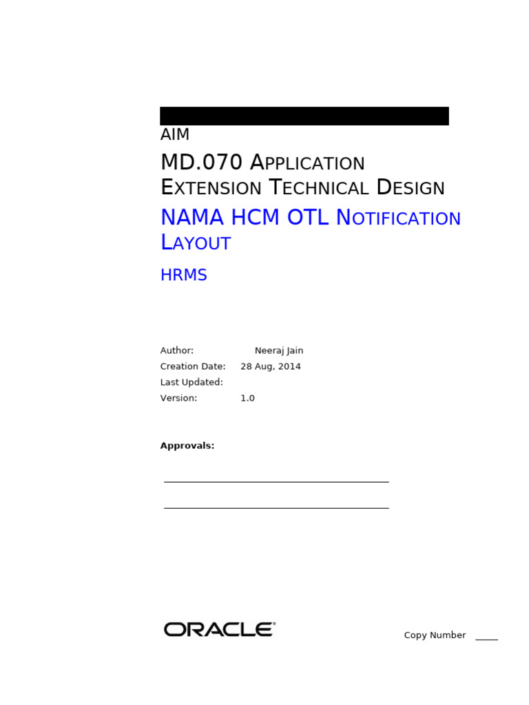 NAMA HCM OTL Notification Layout v1.0 MD70 | PDF | Databases | Database ...