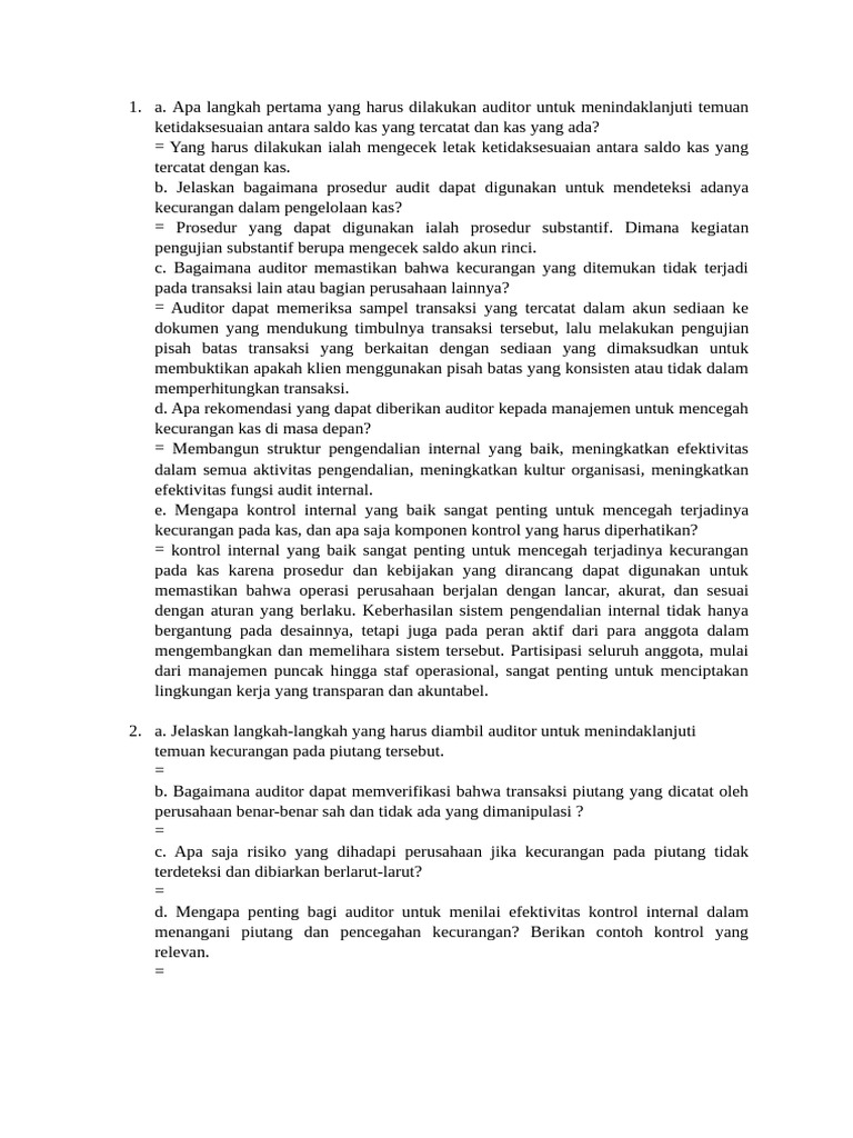 Uts Pemeriksaan Akuntansi | PDF