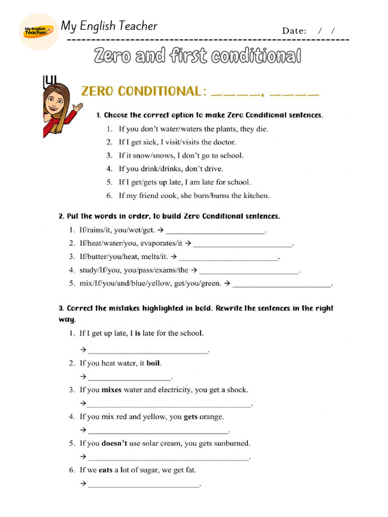 Zero and First Conditional | PDF