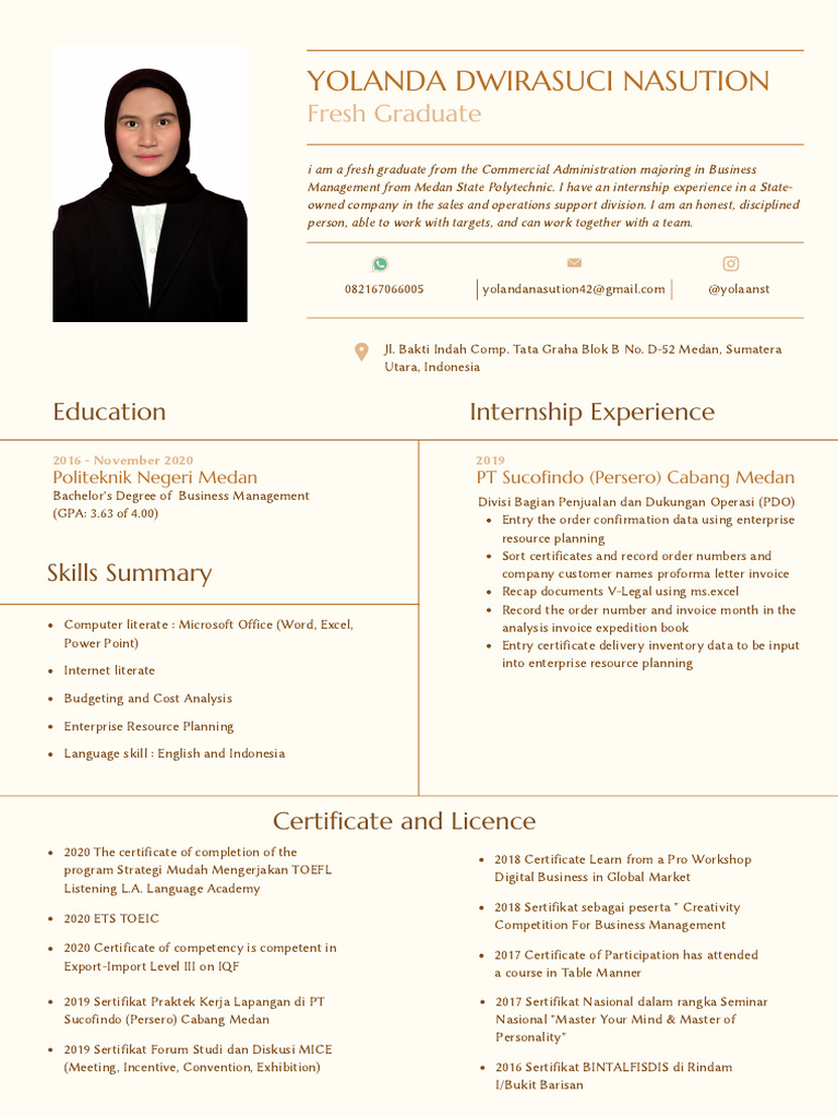 CV YOLA Ats | PDF | Business