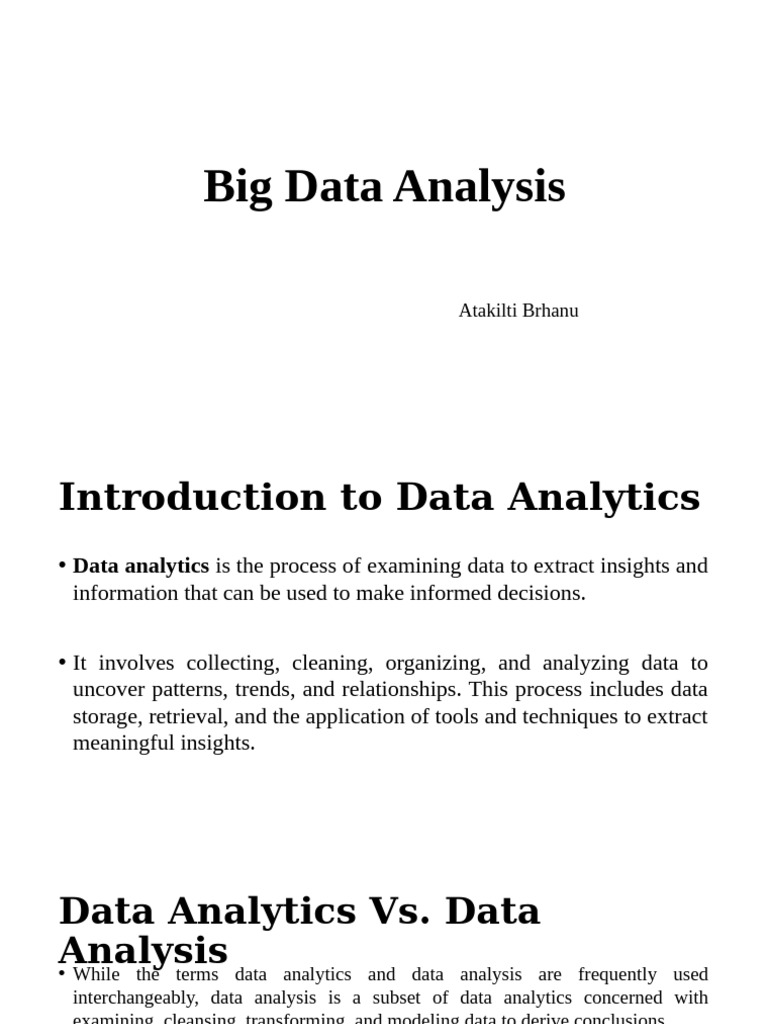 Big Data Analysis | PDF | Analytics | Data Analysis