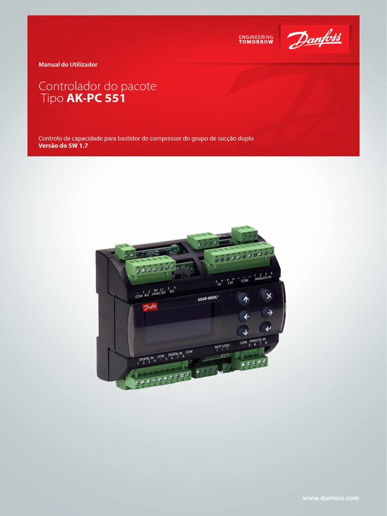 Guia Do Usuário AK-PC 551 Danfoss | PDF | Termostato | Temperatura
