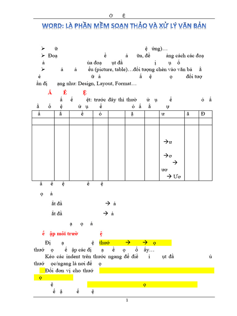 Chuong 3-Xu Ly Van Ban Co Ban - Word (Tom Tat) | PDF