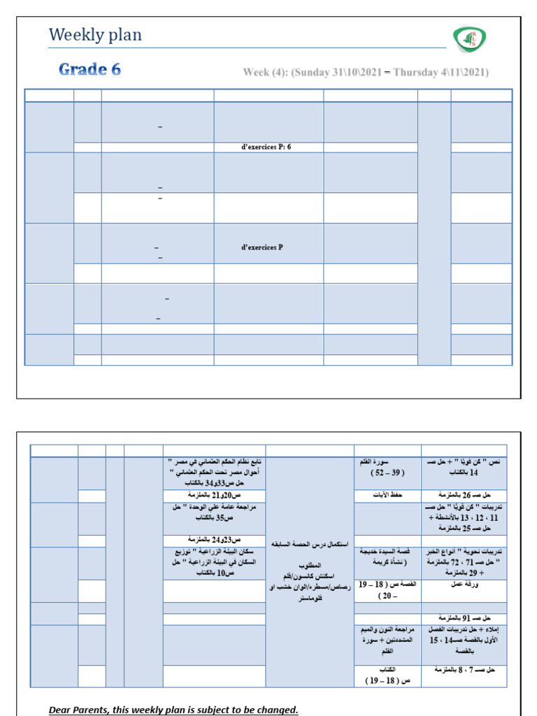 Weekly Plan Grade 6 Week 4 1 1 | PDF
