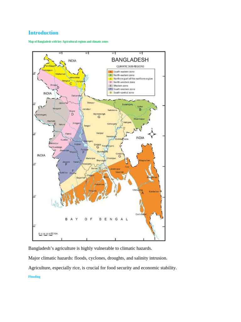 Climatic Hazards and Crop Production in BD | PDF | Agriculture | Rice