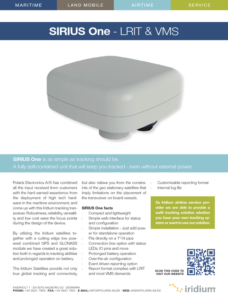 CLS SIRIUS ONE Beacon Datasheet Maritime Surveillance | PDF | Computer ...