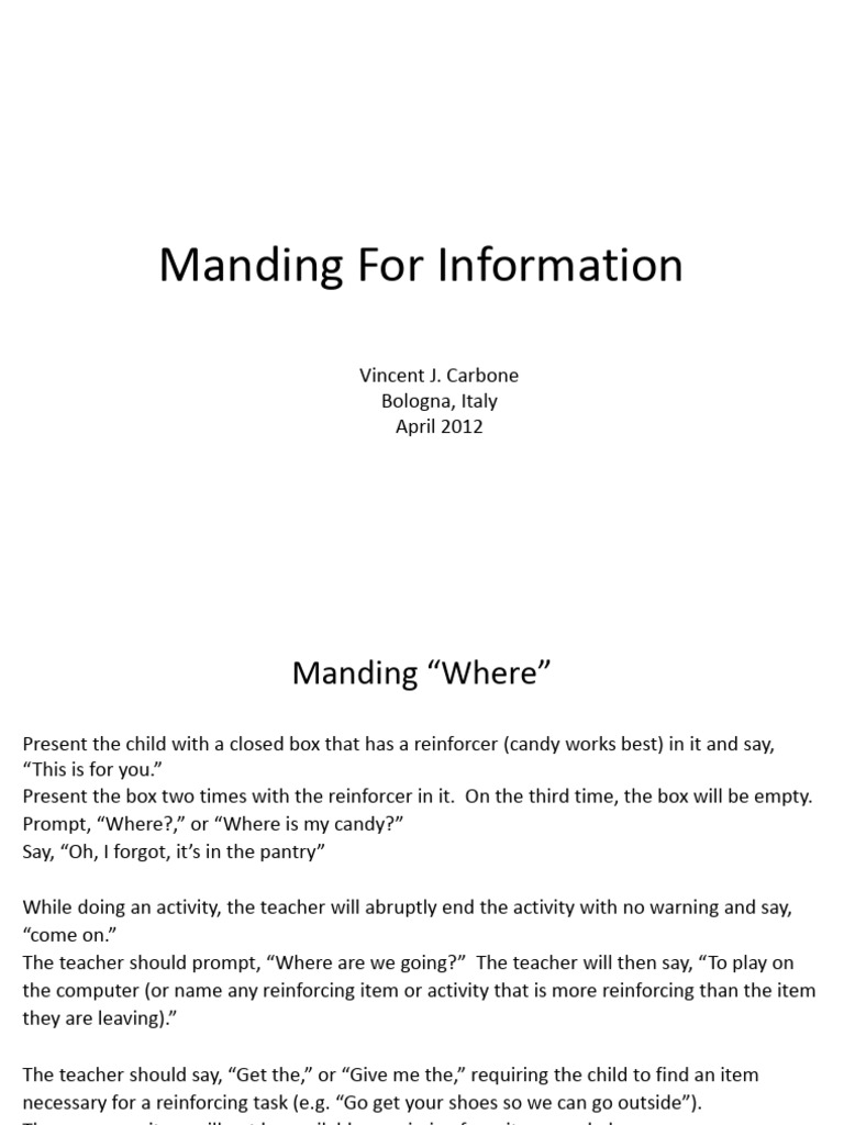 Carbone - Manding For Information | PDF | Reinforcement