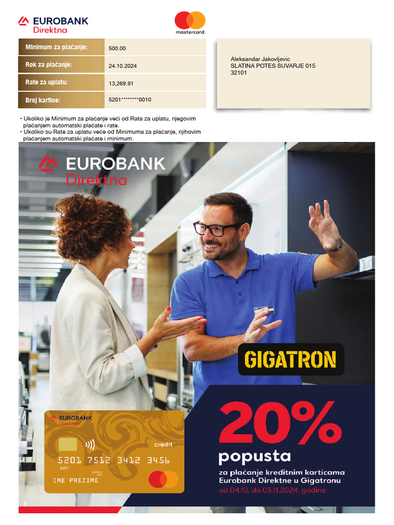 Mesecni Izvod | PDF