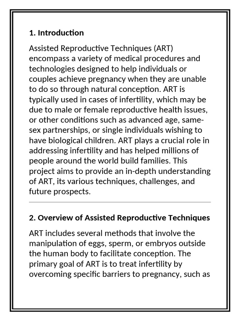 Subham Meher Bio Project | PDF | Infertility | In Vitro Fertilisation