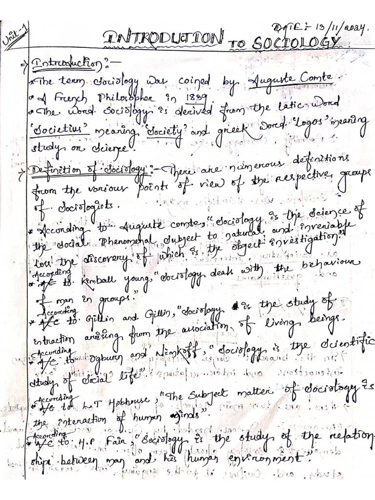 Sociology Note | PDF