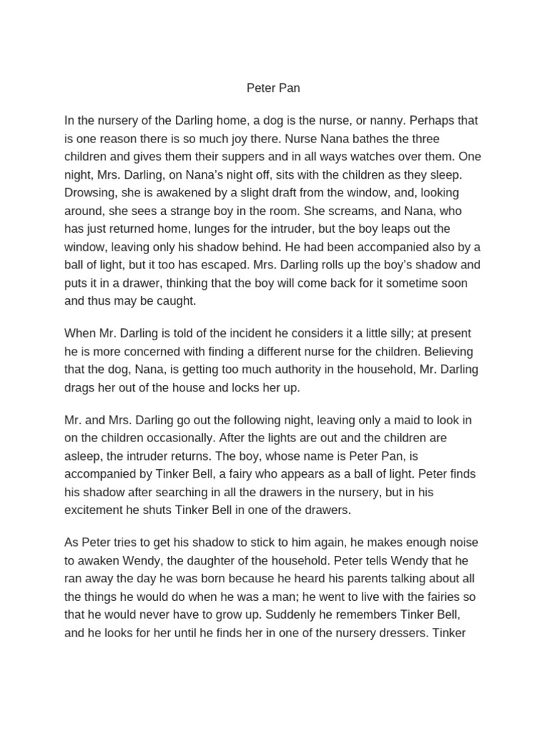 Peter Pan | PDF | Wendy Darling | Lost Boys (Peter Pan)