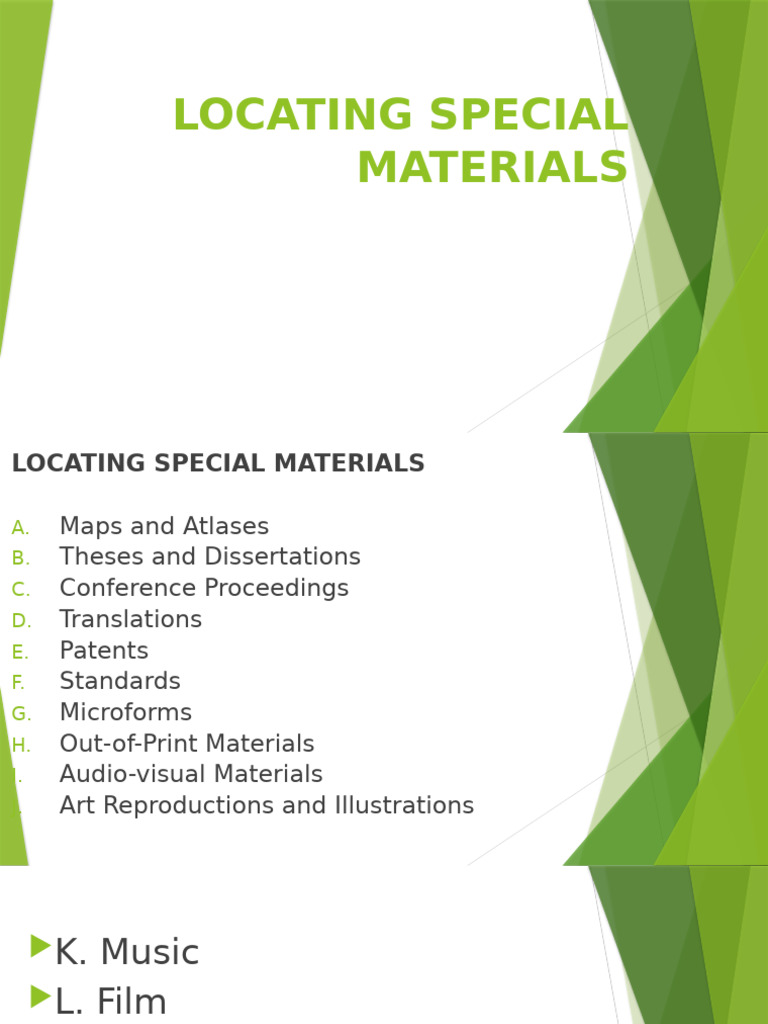 2.) Locating Special Materials | PDF | Microform | Computing