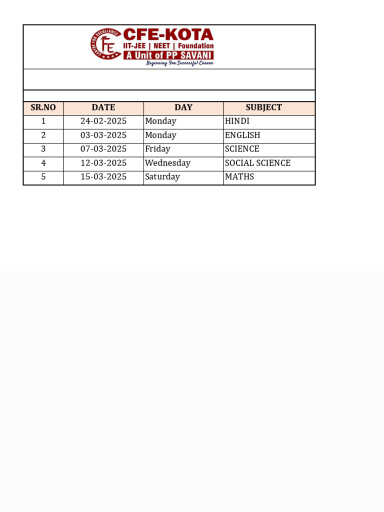 10th-Final Examination Date Sheet 2024-25-241116 - 152623 | PDF
