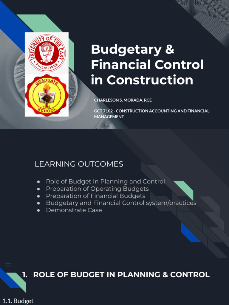 Budgetary & Financial Control in Construction | PDF | Expense | Budget
