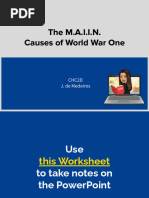 WWI European Alliances Map Activity | PDF