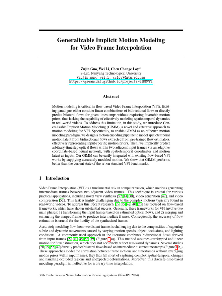 Video Frame Interpolation Advances | PDF | Artificial Neural Network | Video