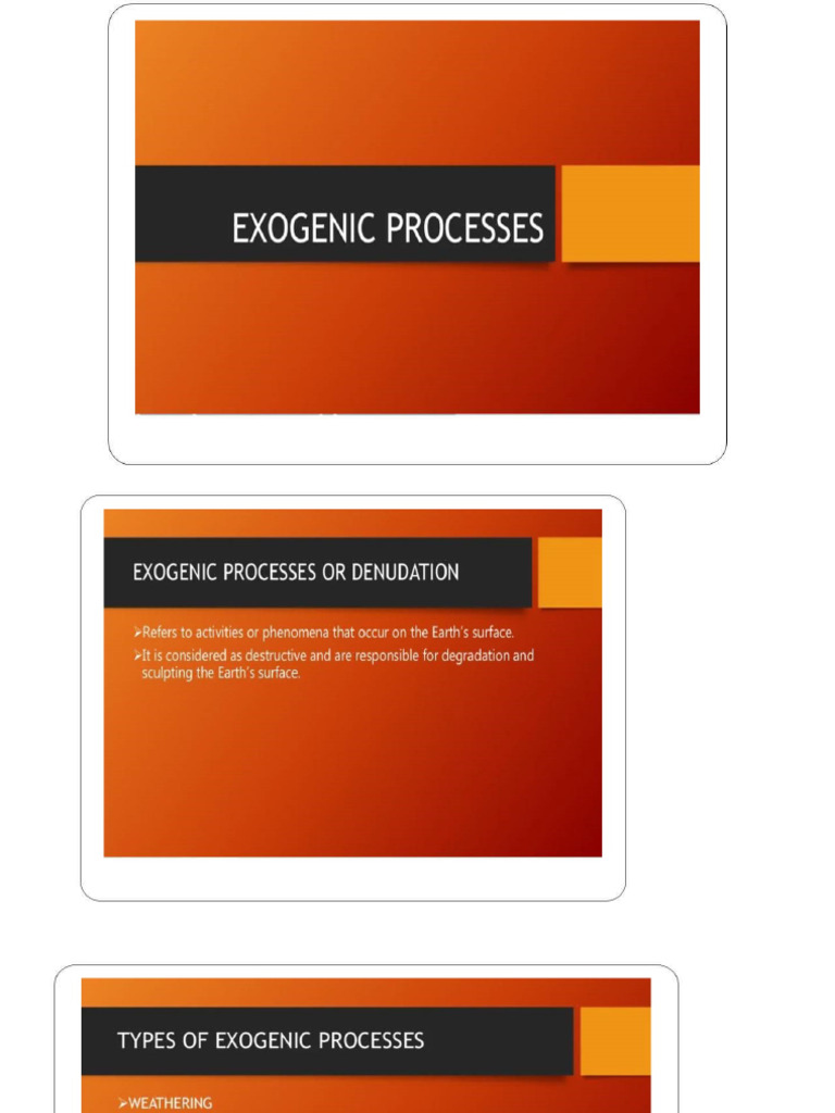 Exogenic Process | PDF