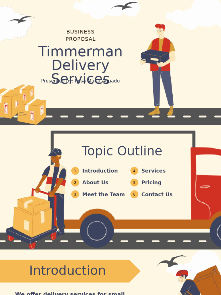 Yellow Colorful Fun Illustrative Delivery Business Presentation | PDF