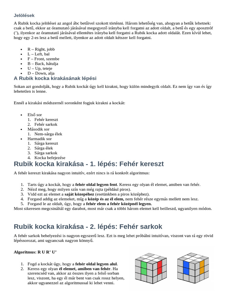 Rubik Kocka | PDF