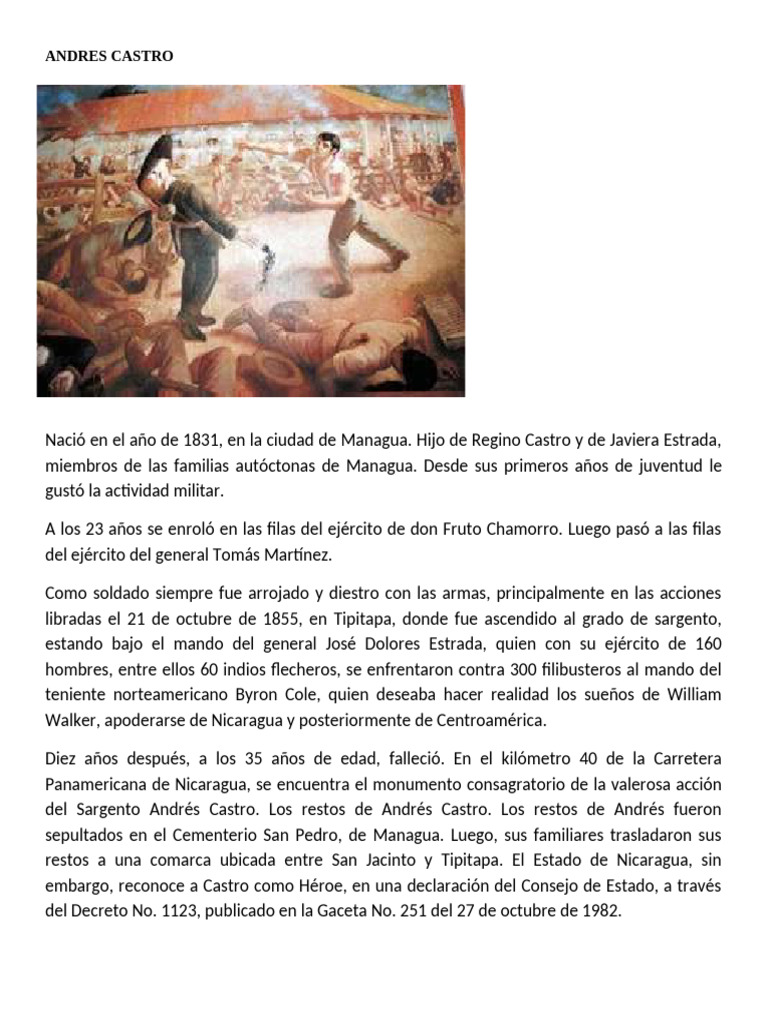 Biografia de HEROES de Nicaragua | PDF | Nicaragua