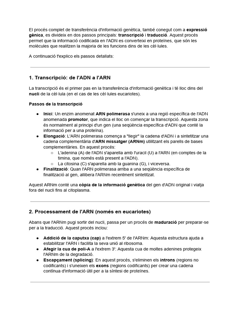 Bio T2 Resum - Documents de Google | PDF