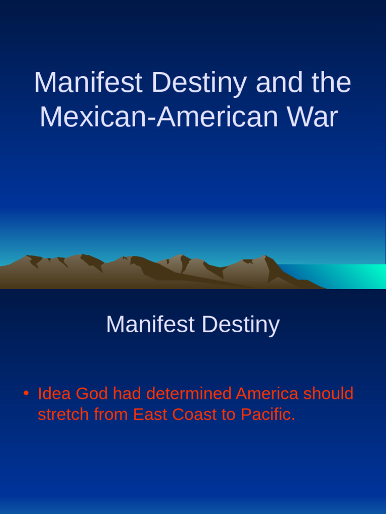 Manifest Destiny and The Mexican-American War | PDF | Mexican–American ...