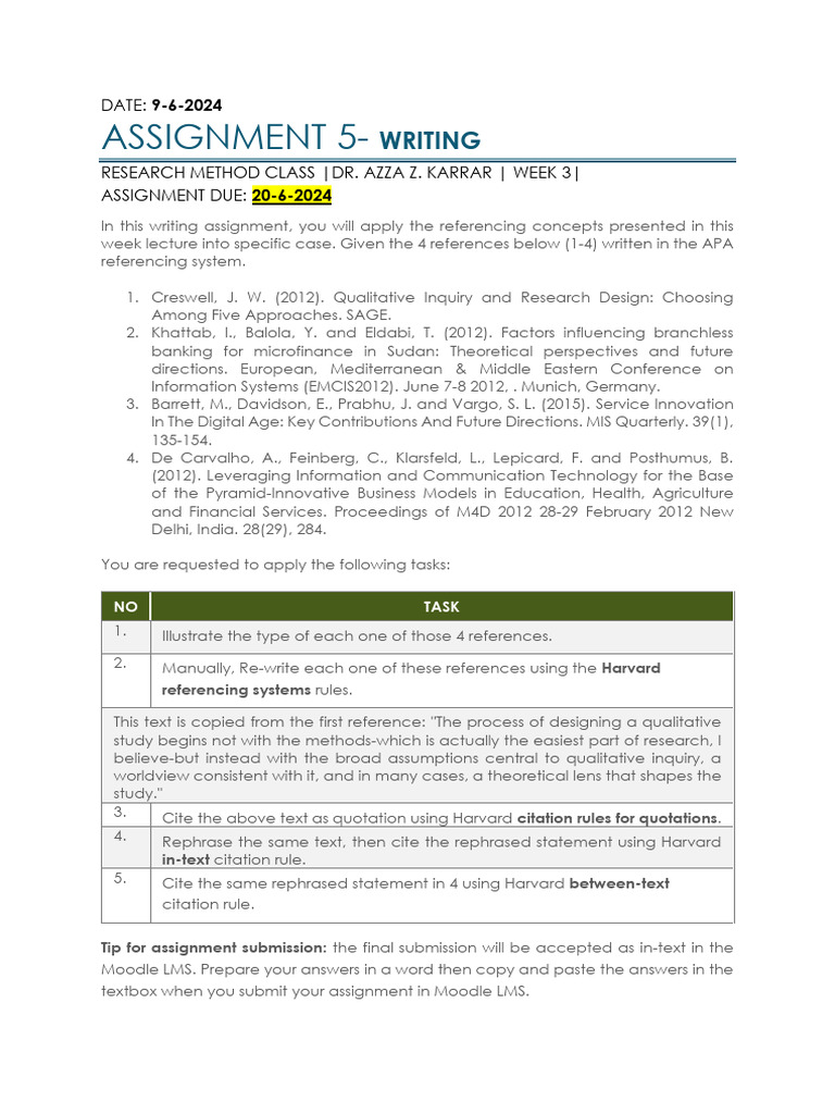 Assignments 5 - Refrences Citation | PDF