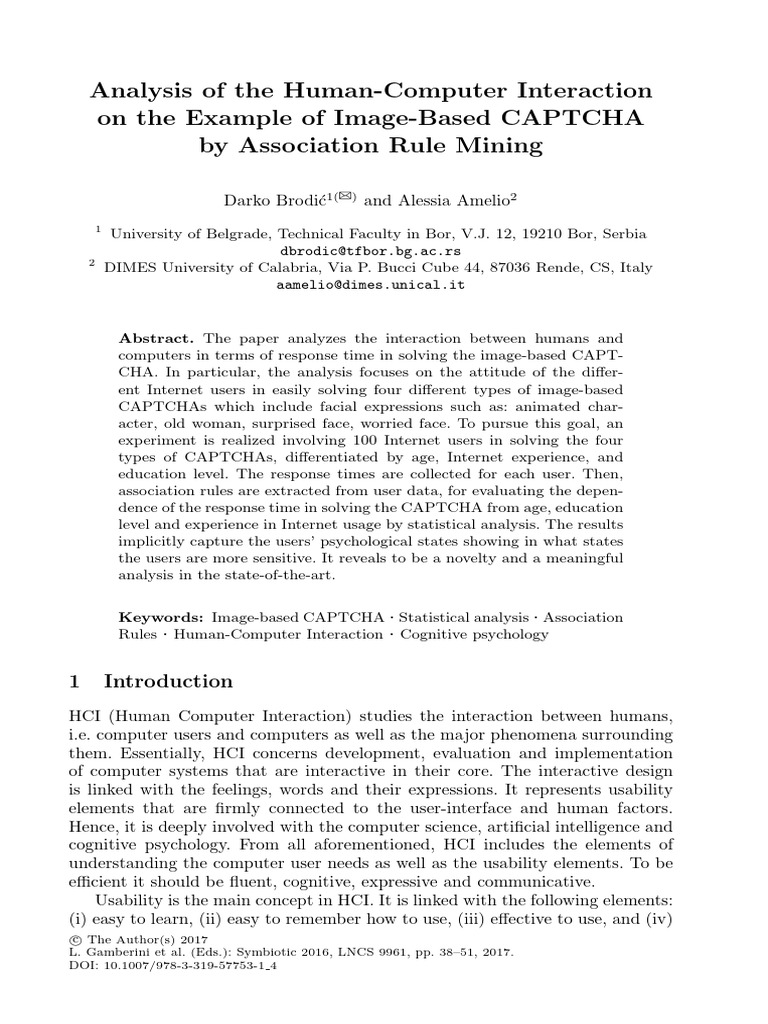 Analysis of The Human-Computer Interaction On The | PDF | Usability | Human–Computer Interaction