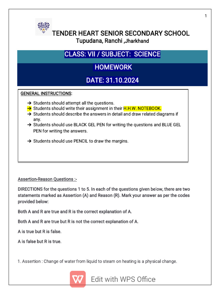 Std-7 Science Diwali & Chhath HHW (2024-25) | PDF | Flowers | Plants