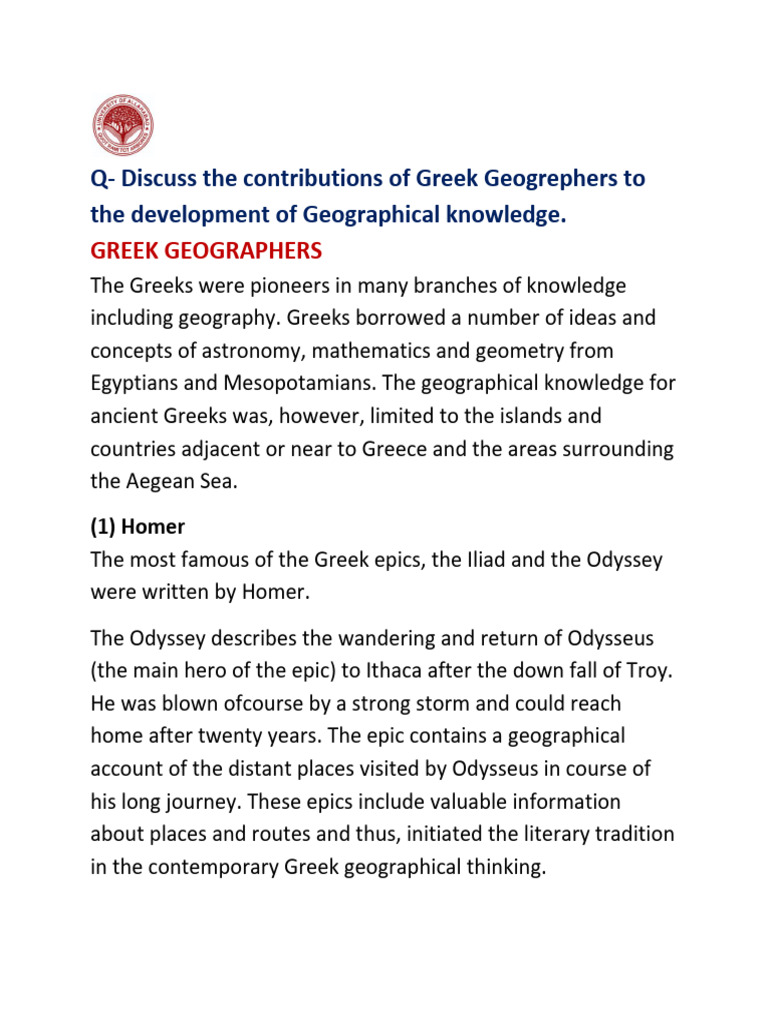 Greek Geographers | PDF | Geography | Latitude
