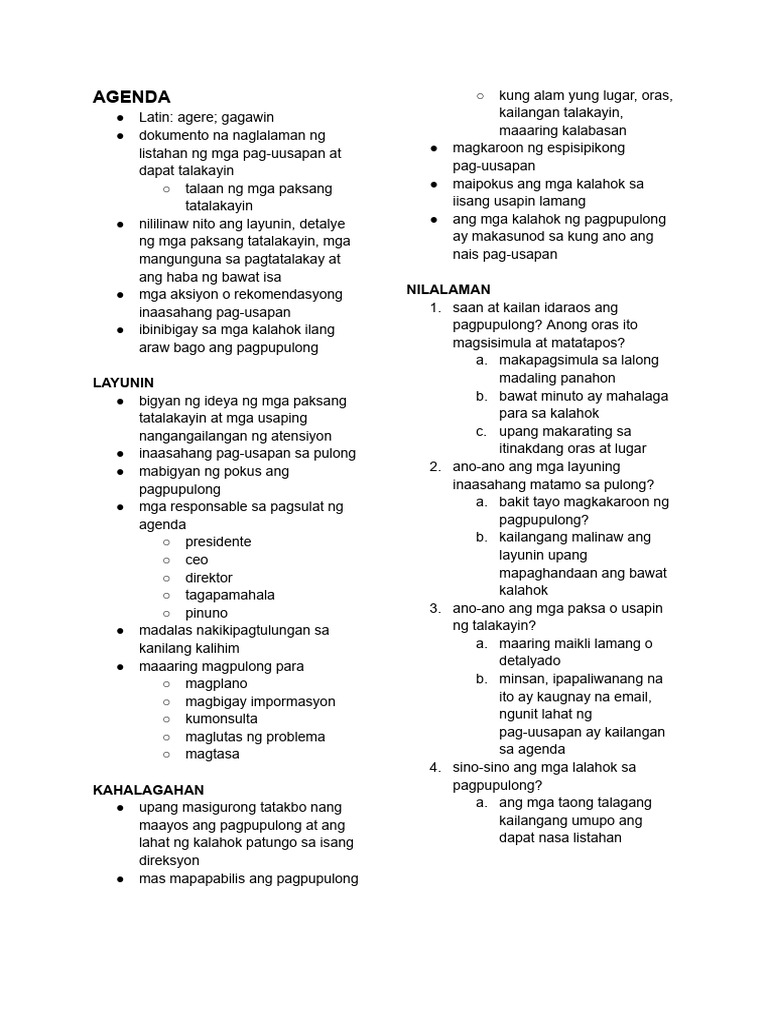 Fillar Quiz Reviewer | PDF