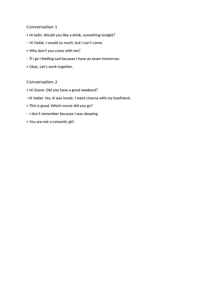 Homework Conversation | PDF