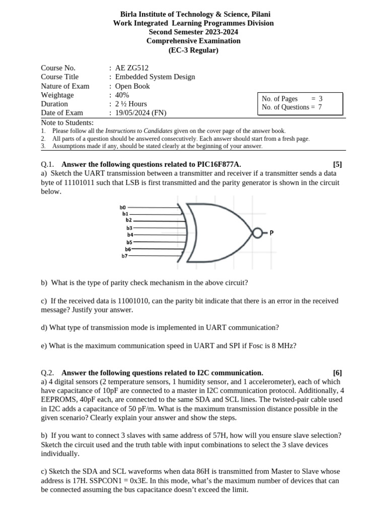 Ae Zg512 Ec-3r Second Sem 2023-2024 | PDF | Computer Science | Computer Engineering