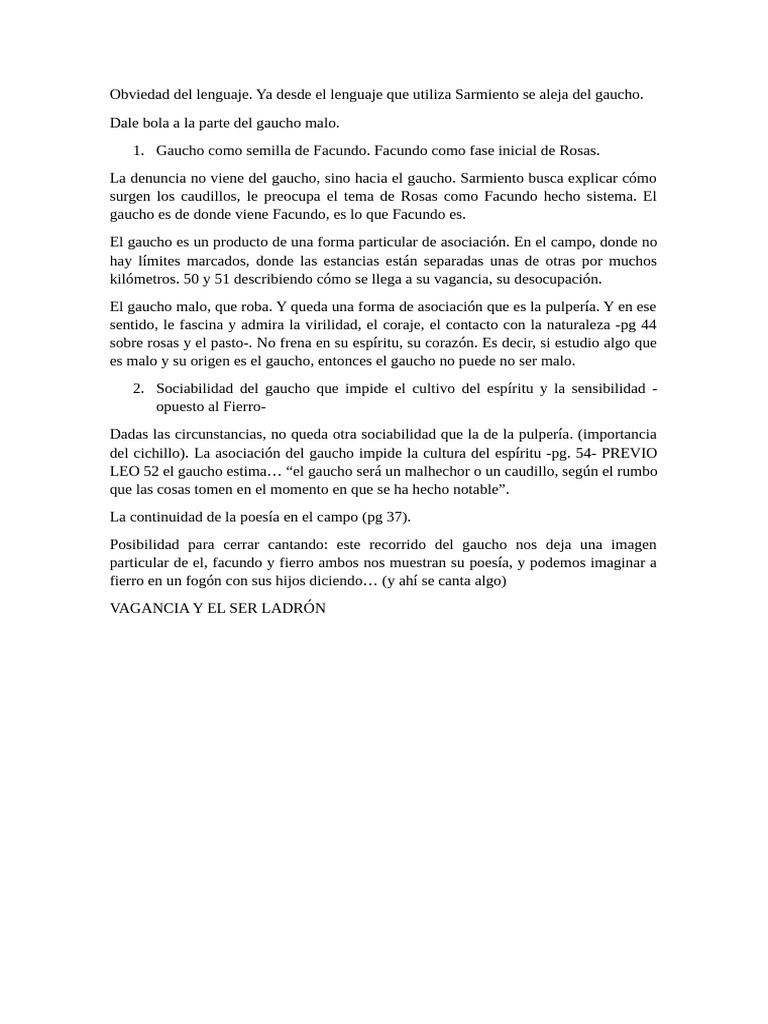 El Gaucho en El Facundo | PDF | Arte | Poesía